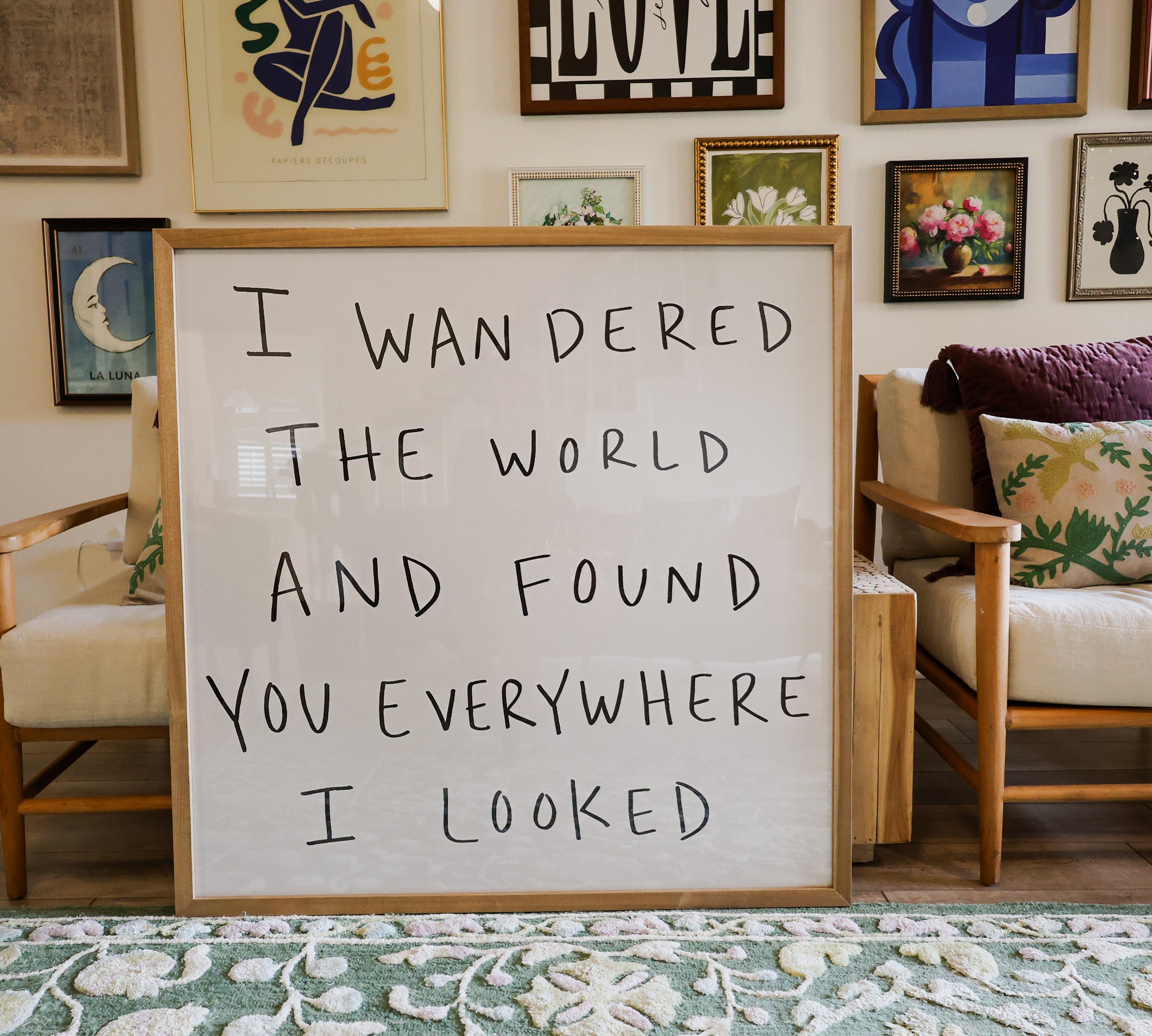 Wandered – 38x38 Almond Frame with Acrylic – Smallwoods