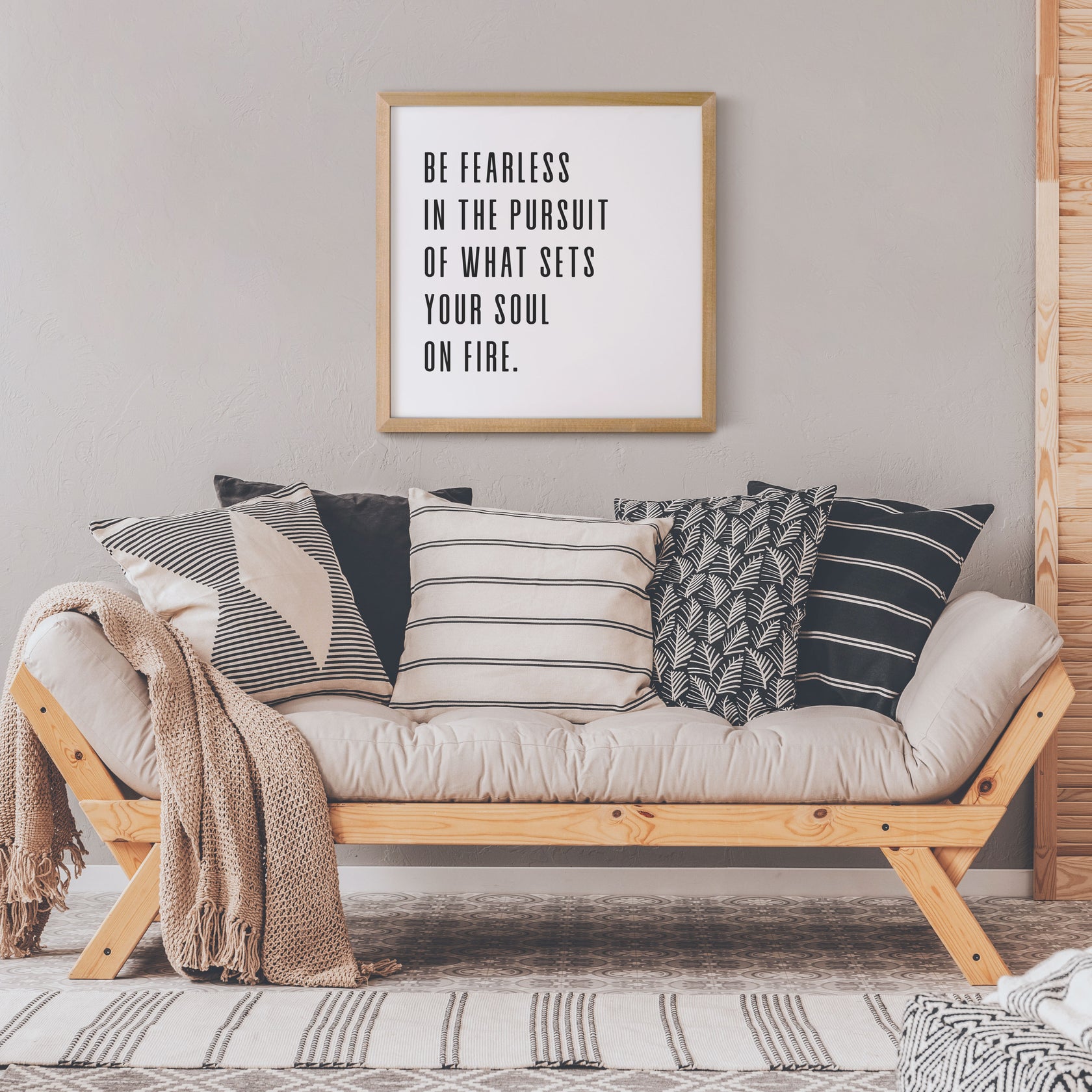 Be Fearless Quote Wall Art | Smallwoods