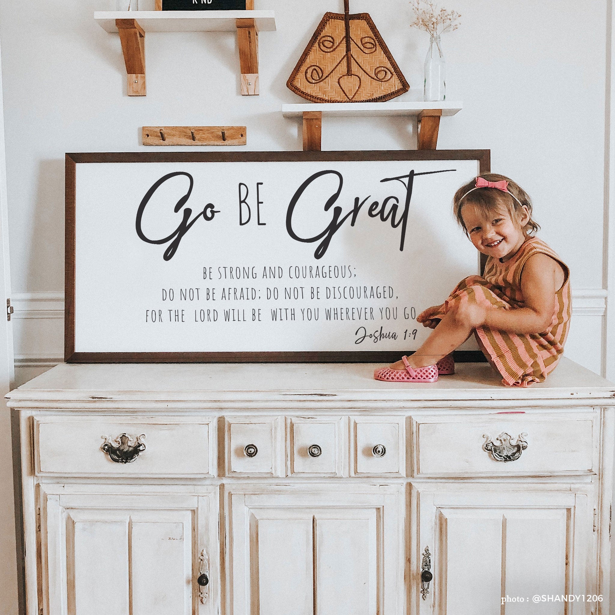 Go Be Great Joshua 1:9 Wood Sign | Smallwoods